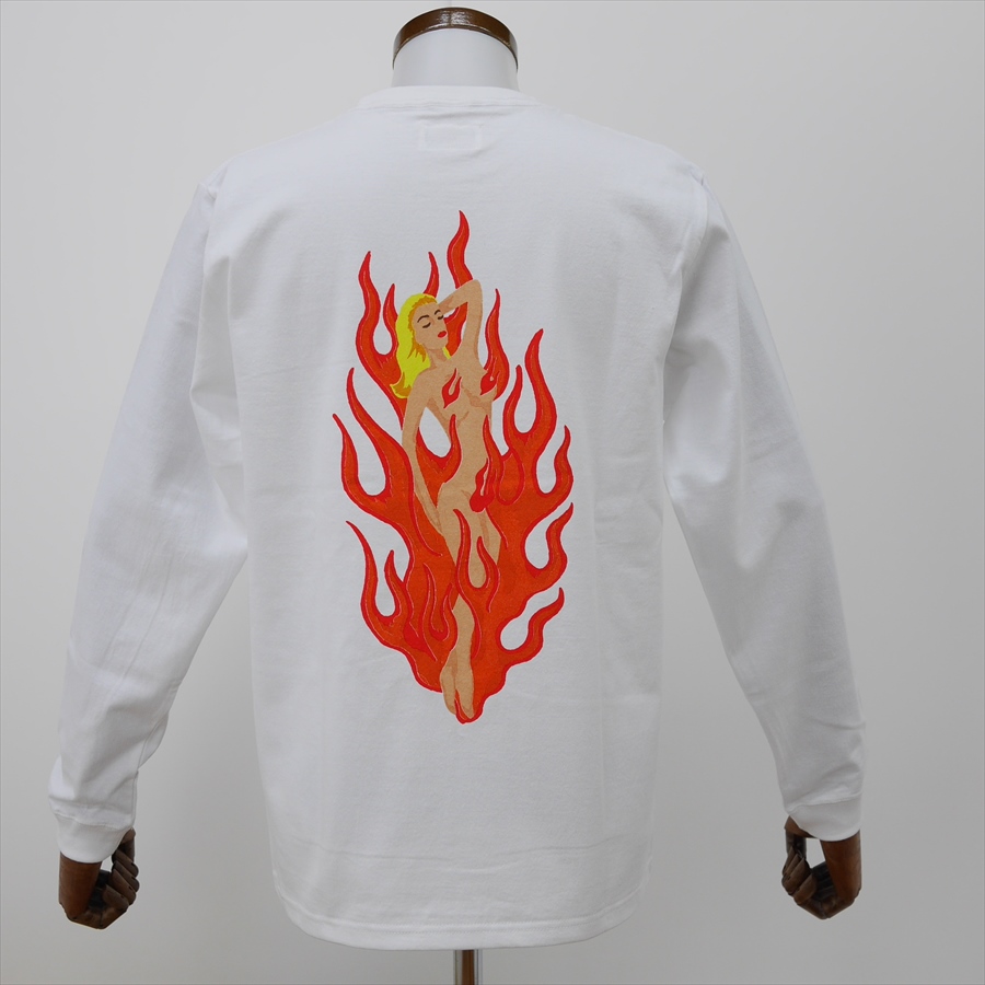 WACKO MARIA/CREW NECK LONG SLEEVE T-SHIRT（TYPE-3）（ホワイト）[プリント長袖T-19春夏 ...