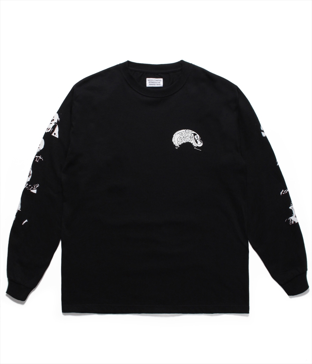 WACKO MARIA/CREW NECK LONG SLEEVE T-SHIRT（TYPE-3）（ブラック）[プリント長袖T-19秋冬 ...